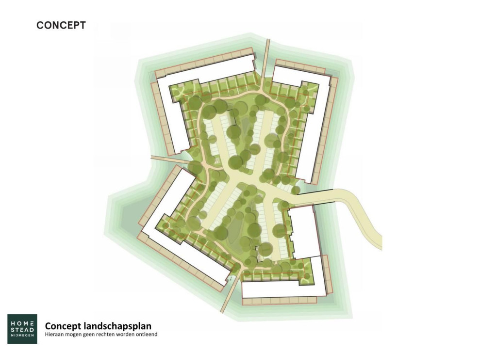 Concept landschapsplan | Homestead Nijmegen - Nieuwbouw in Nijmegen